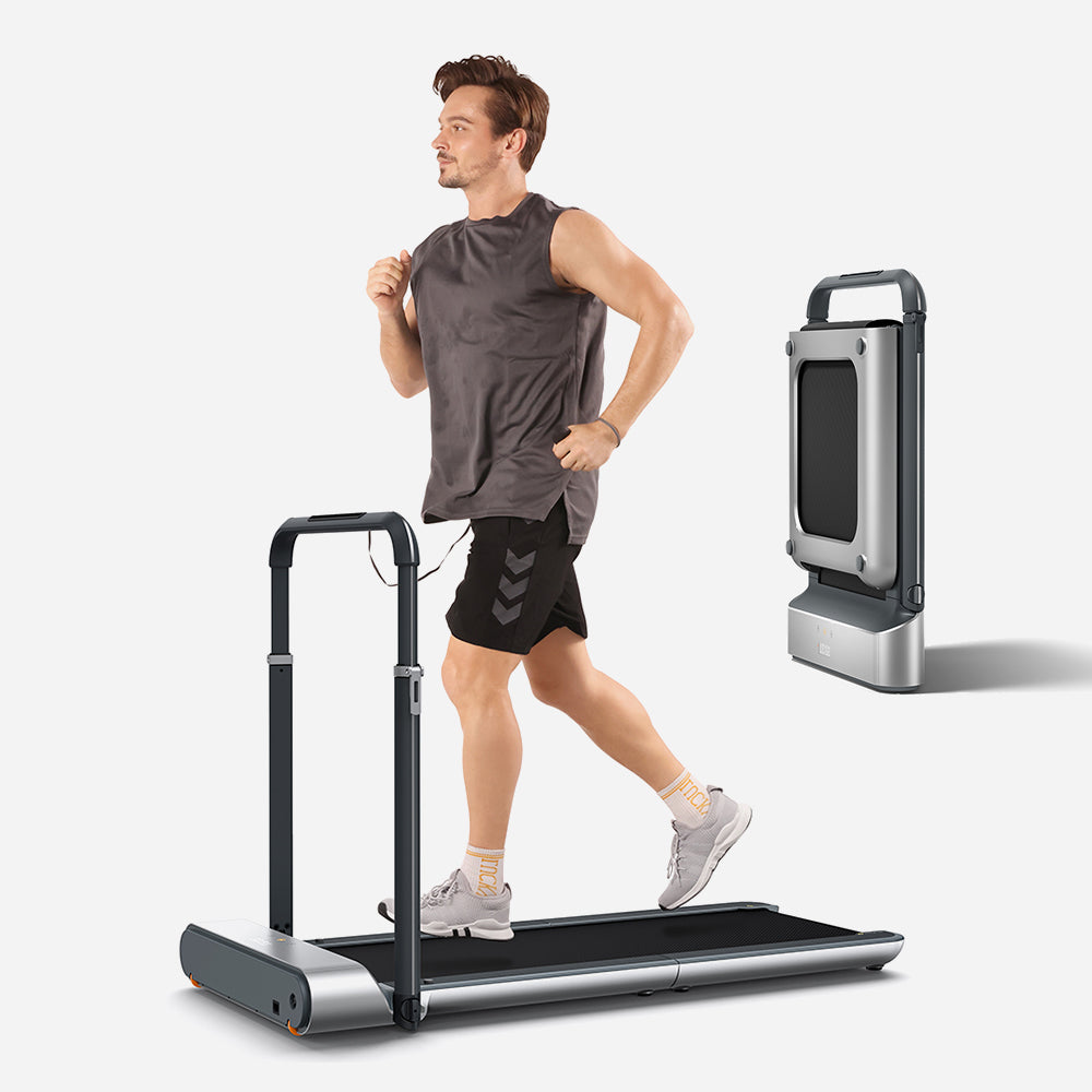 Both walking & running treadmill, 2-in-1 Folding Under Desk Treadmill ...